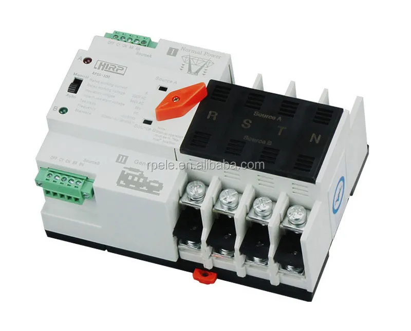 3 Phase Din Rail ATS Dual Power Automatic Transfer Switch Electrical ...