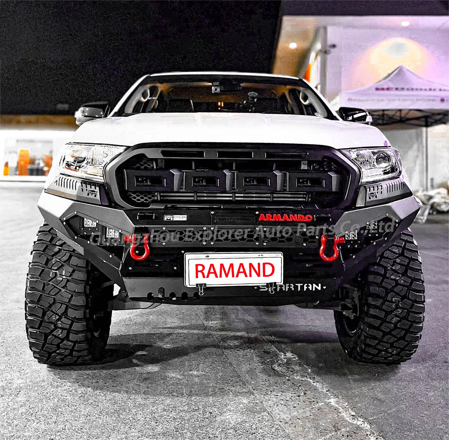 Armando Car Front Bumper Bar For Ranger T7t8 With Led Light Winch ...