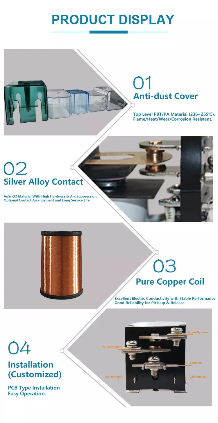 80amp Electric Relay Jqx 60f Mini Relay 220v 24vdc 1c 12volt Relays For ...