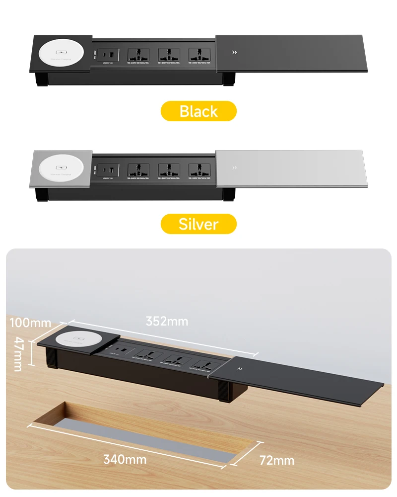 Conference Table Power Socket - Desktop Extension Office Furniture