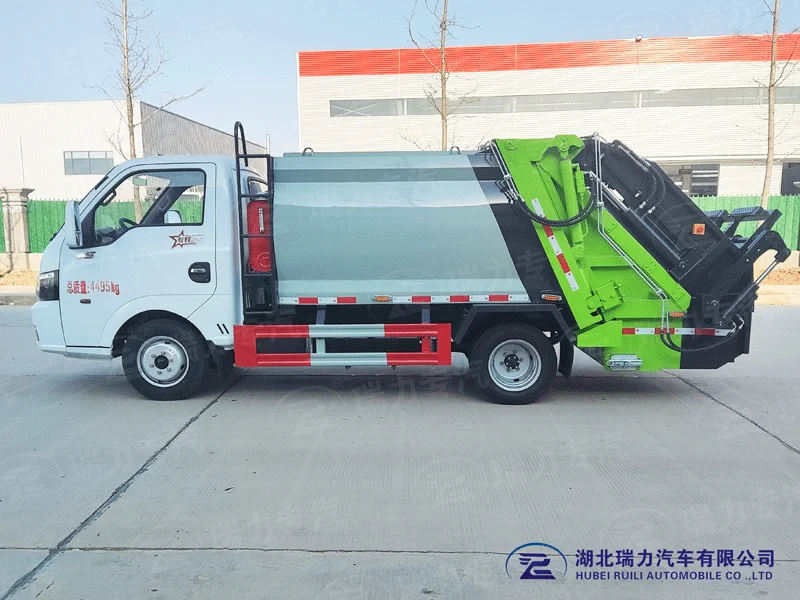 Mobile Compactor Garbage Truck Compacting Refuse Rubbish Bin Collection ...