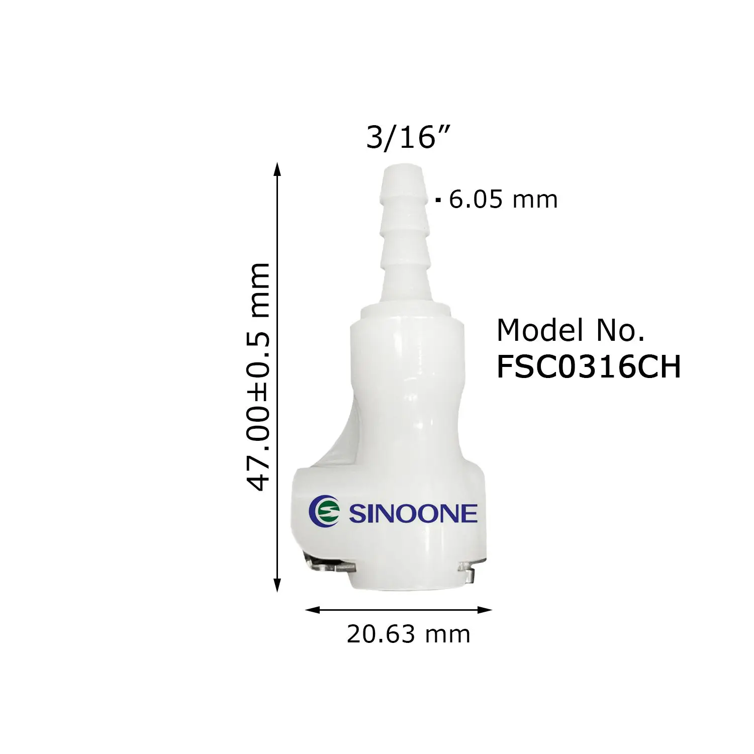 SINOONE Quick Connector Coupling 1/8in 3/16in 1/4in Home Medical ...