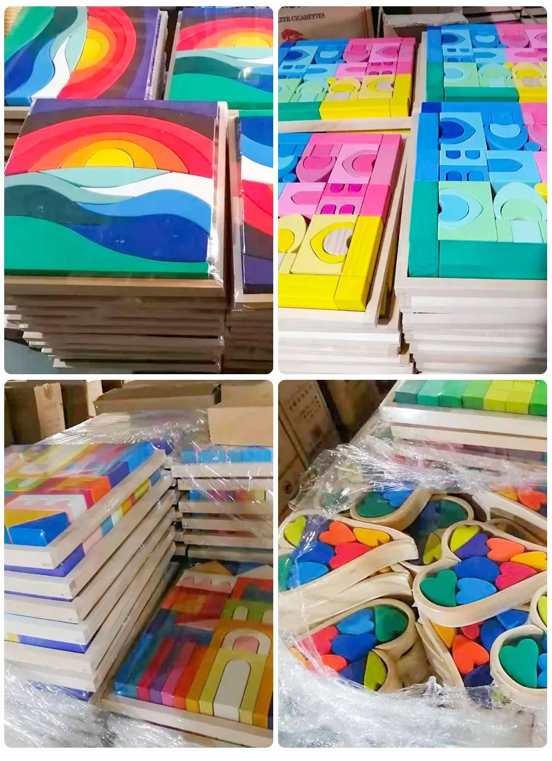 Wooden Rainbow Blocks Natural,Giant Rainbow Blocks Set - Buy Wooden ...