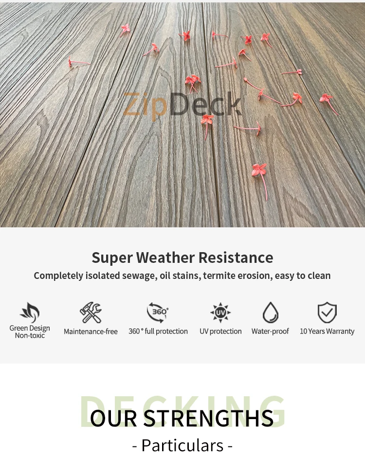 Effortless Decking with Seamless WPC Wood Plastic Composite