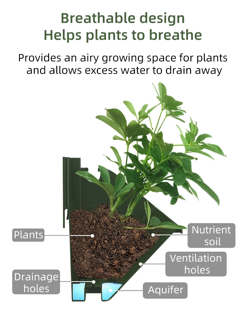 Vertical Garden System Green Wall Module Standing Garden Pots And Pots ...