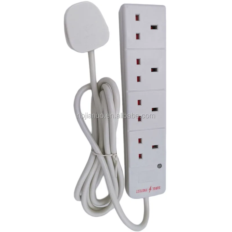 JIANUO 5 Gang Extension Socket - Reliable UK Standard Lead