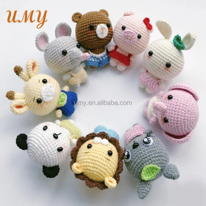 Handmade Mini Crochet Animals Keychains - Eco-Friendly Amigurumi Dolls ...