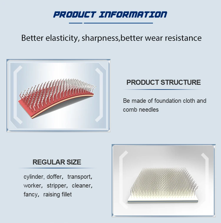 Raising Fillets RA-1 Flexible Card Clothing for Wool Carding Machine