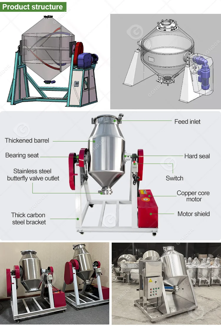 Vertical Rotary Blender Barrel Drum Dry Mix Drum Swing W Waist Type ...