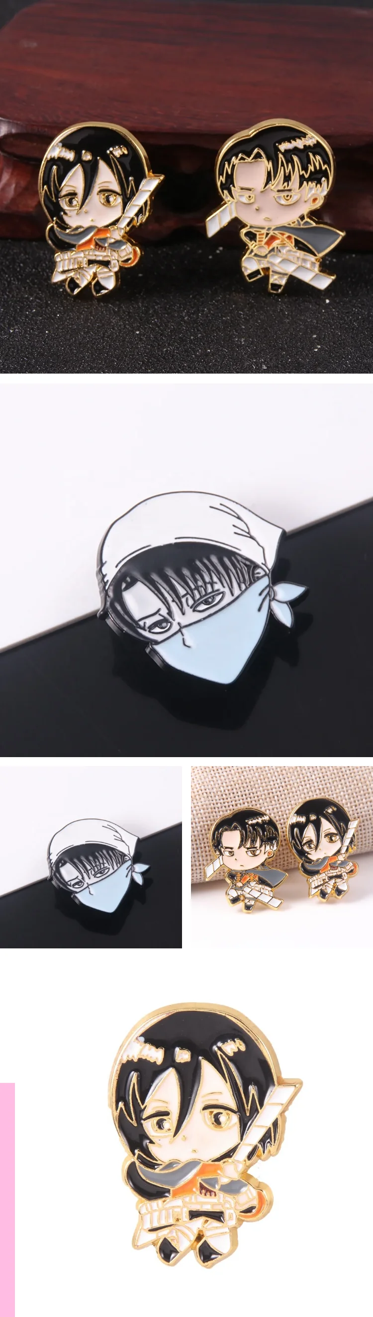Ambr 2024 Japanese Anime Enamel Pin Manga Attack On Titan Pins Cartoon ...