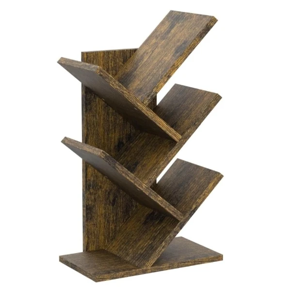 Modern Luxury Free Standing 4 Tier Desk Shelf Tree Bookshelf Storage ...