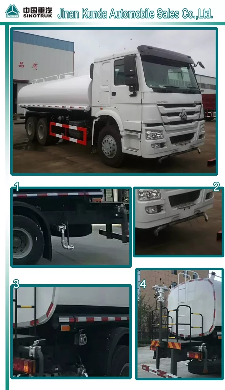 371 Howo Water Tanker Vehicle 25 Cbm Watering Cart For Sale Stainless ...