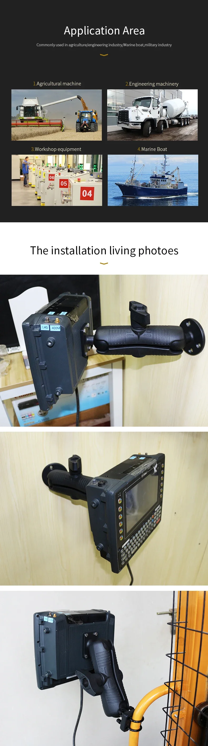 Stainless Steel Double U-Bolt Base for Industrial Brackets