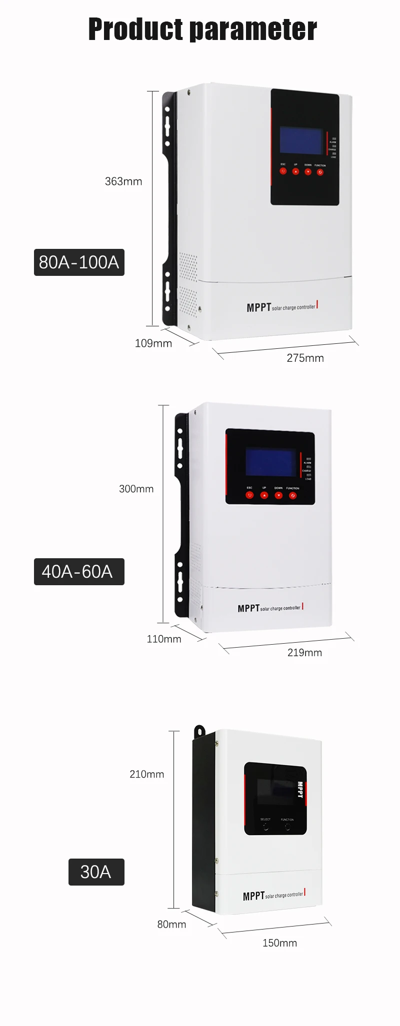 Solar Pv Charge Controller Dc 12v 24v 36v 48v Mppt Solar Charge 7929