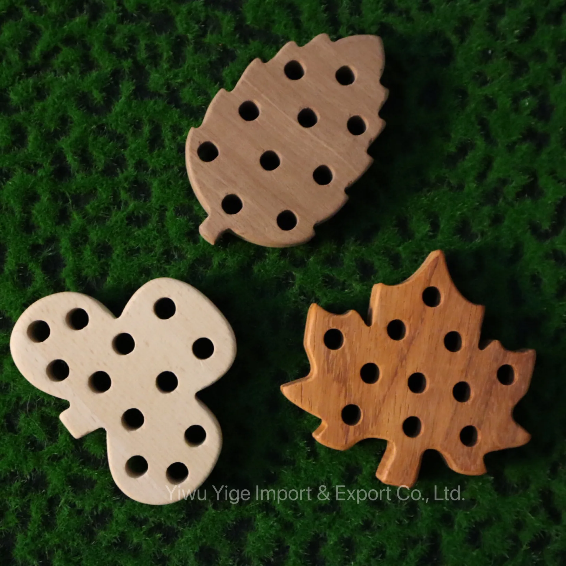 Wooden Lacing Toy Moon Star Cloud Leaf Toys,Kids Fidget Sensory Skill ...