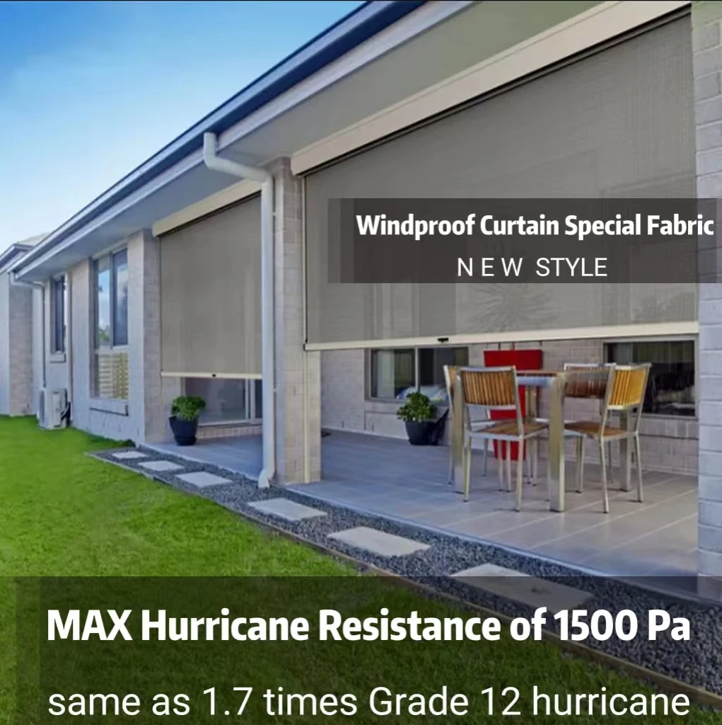 Modern Automatic Patio Fire Retardant Motorized Outdoor Windows Roller ...