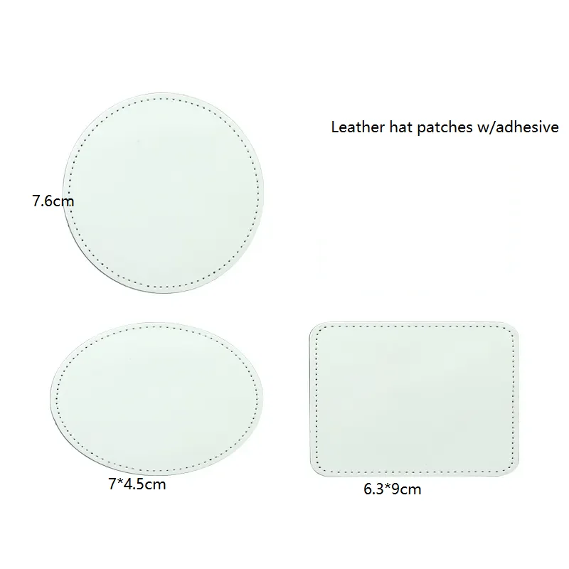 Personalized Faux Leather Hat Patches Sublimation Blanks White Plain ...