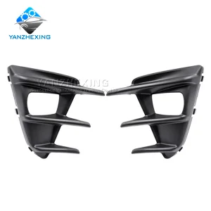 Abs Carbon Fiber Front Bumper Fog Light Frame Lamp Decorate Spoiler ...