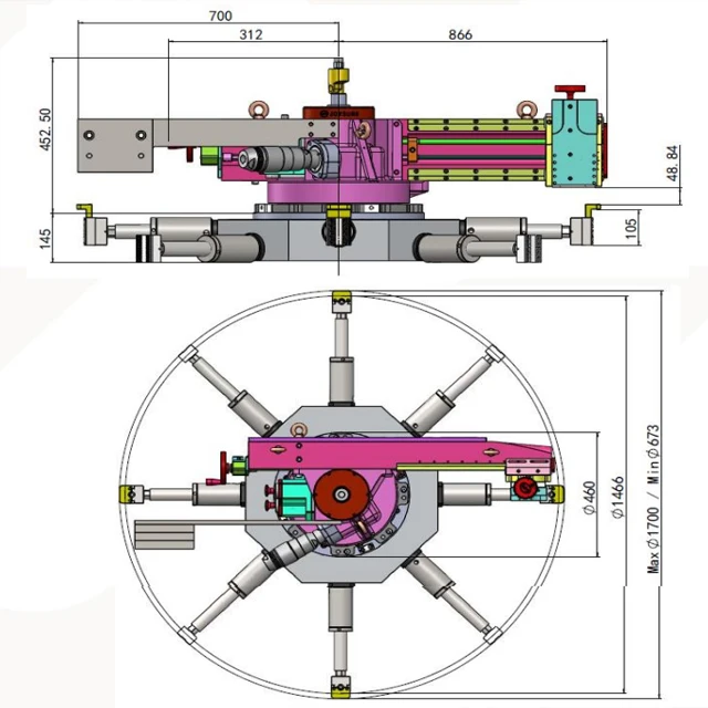 JOYSUNG ID MOUNTED Portable Flange Facing Machine for Repair