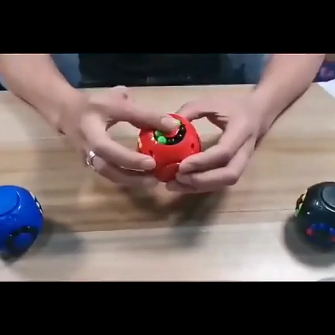 Rotating Magic Bean Cube Spinner Fidget Toy Stress Relief Fidget ...