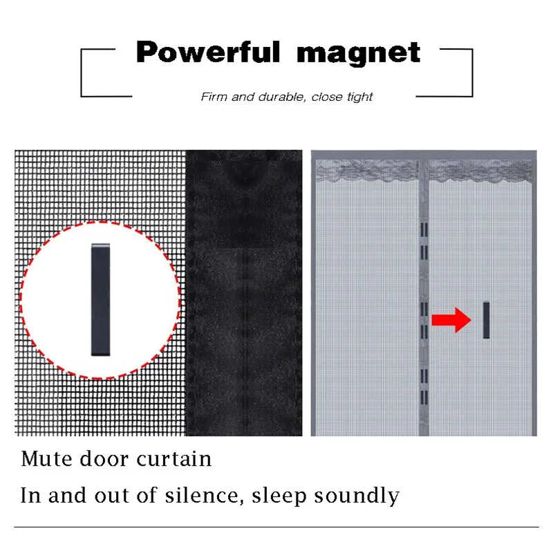 Magnetic Door Fiberglass Mesh Screen Curtain Oem Brand Door Curtains Buy Magnetic Door Screen