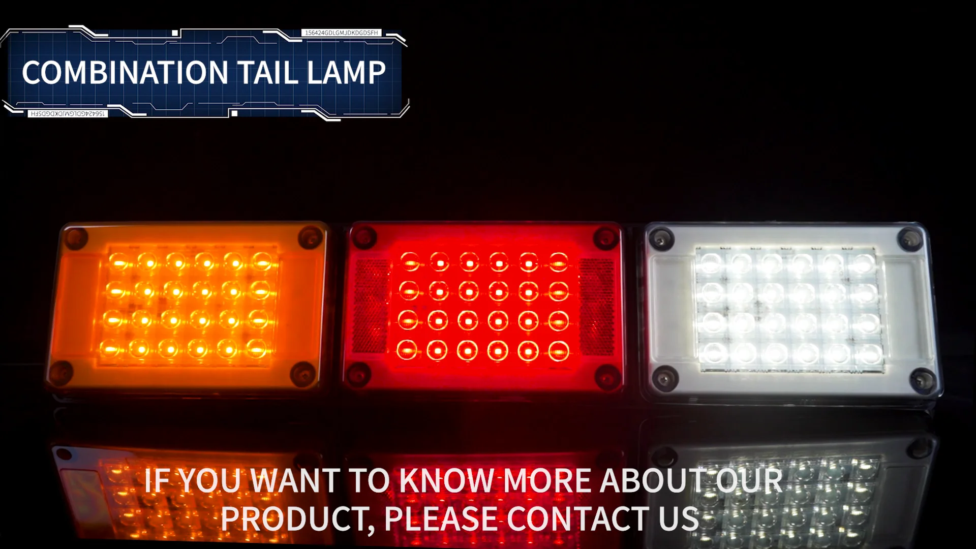 12v 24v Adr Rectangle Three Color Uv Pc Led Trailer Truck Tail Light ...