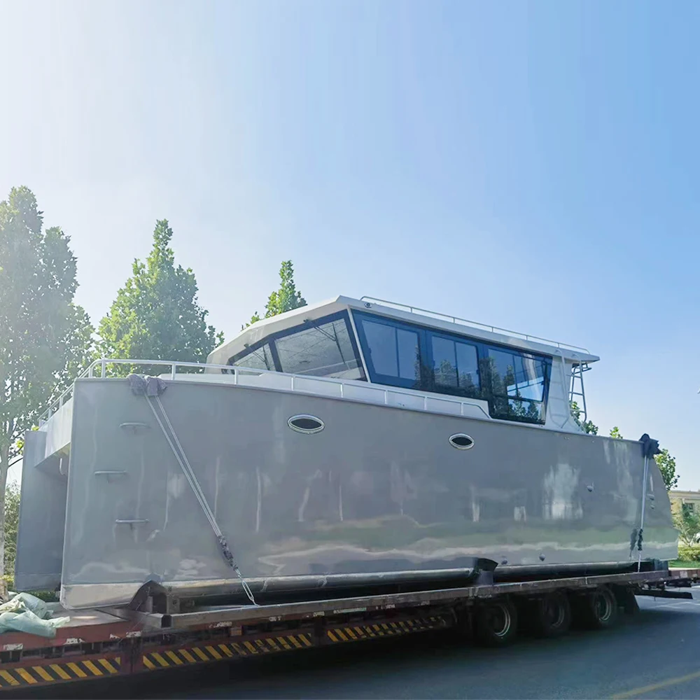 10m Aluminum Speed Power Boat Yacht Cabin Cruiser House Catamaran ...