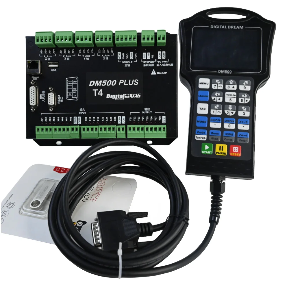 Dm500plus 4axis Cnc Handle Motion Controller M150 500khz Pulse U Disk