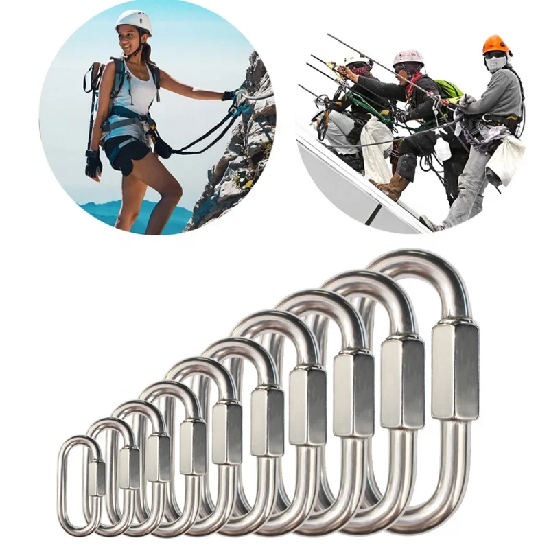 Alibaba.com: Stainless Steel Tiny Carabiner M14 Climbing Triangle Quick ...