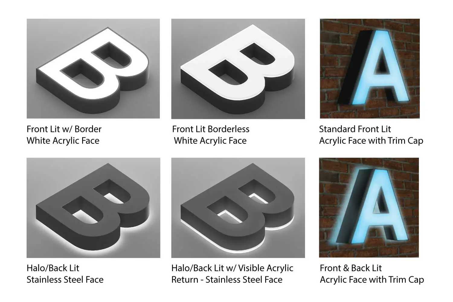 Custom Led Backlit Sign Light Logo Shop Signage Illuminated Acrylic ...