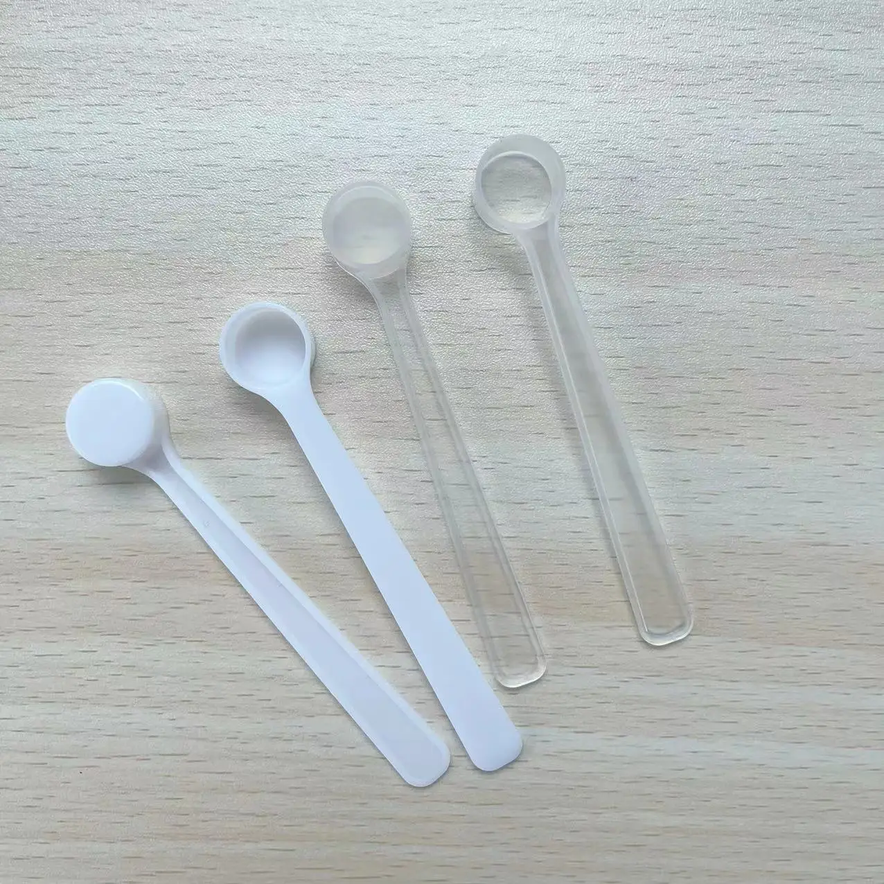 1.3ml Disposable White Plastic Spoon Limit Salt Spoon,measuring Scoop ...