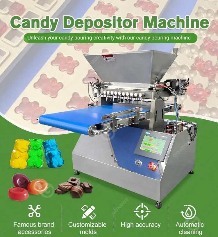 Jelly Candy Deposit Commercial Fully Automatic Manual Lollipop Gummy ...