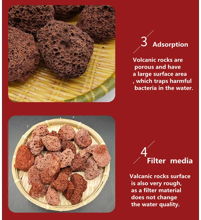 Wholesale Big Sand Volcanic Pumice Rad Lava Stone for Agriculture