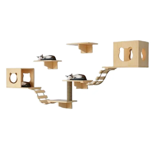 DIY Wall Mounted Cat Climber Set Solid Wood Cat Climbing Shelves Cat ...