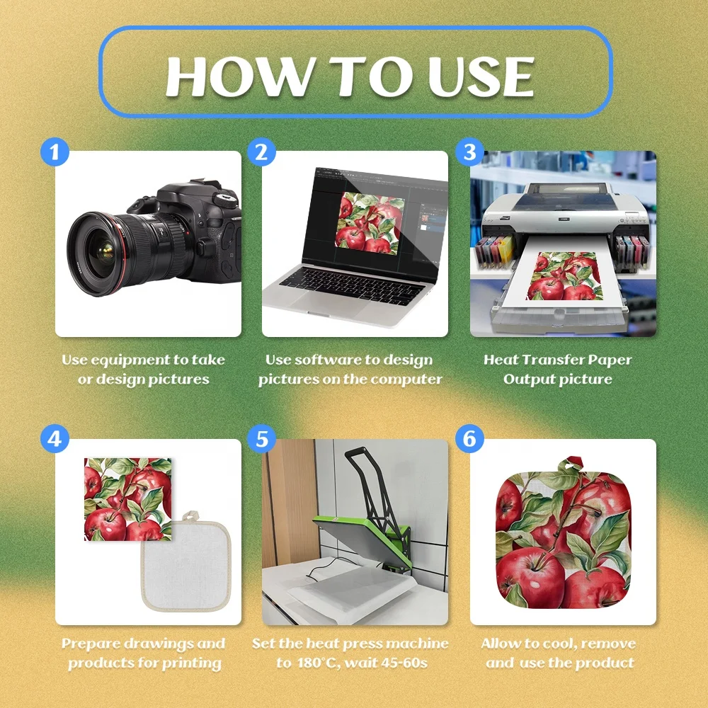 Prosub 8 Inch Linen Sublimation Pot Holder Blank Customized Logo ...