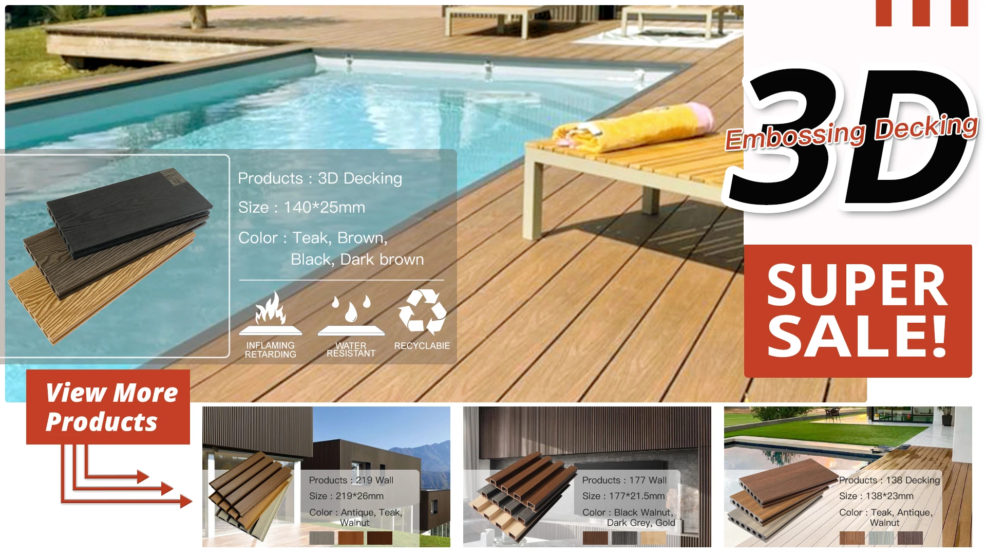 Durable and Eco-Friendly WPC Decking Boards for Outdoor