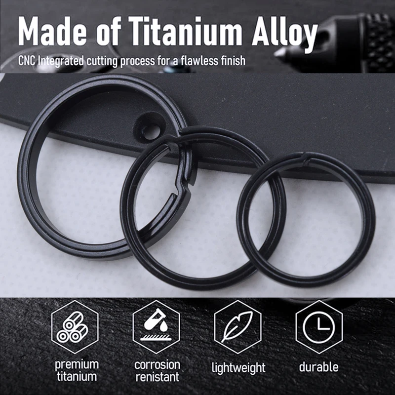 Multiple Sizes Split Side Pushing Key Rings Dog Tag Ring Edc Keychain ...