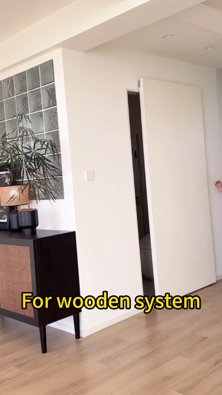 Ghost Door Invisible Track Bathroom Sliding Door Two-way Buffer Sliding ...