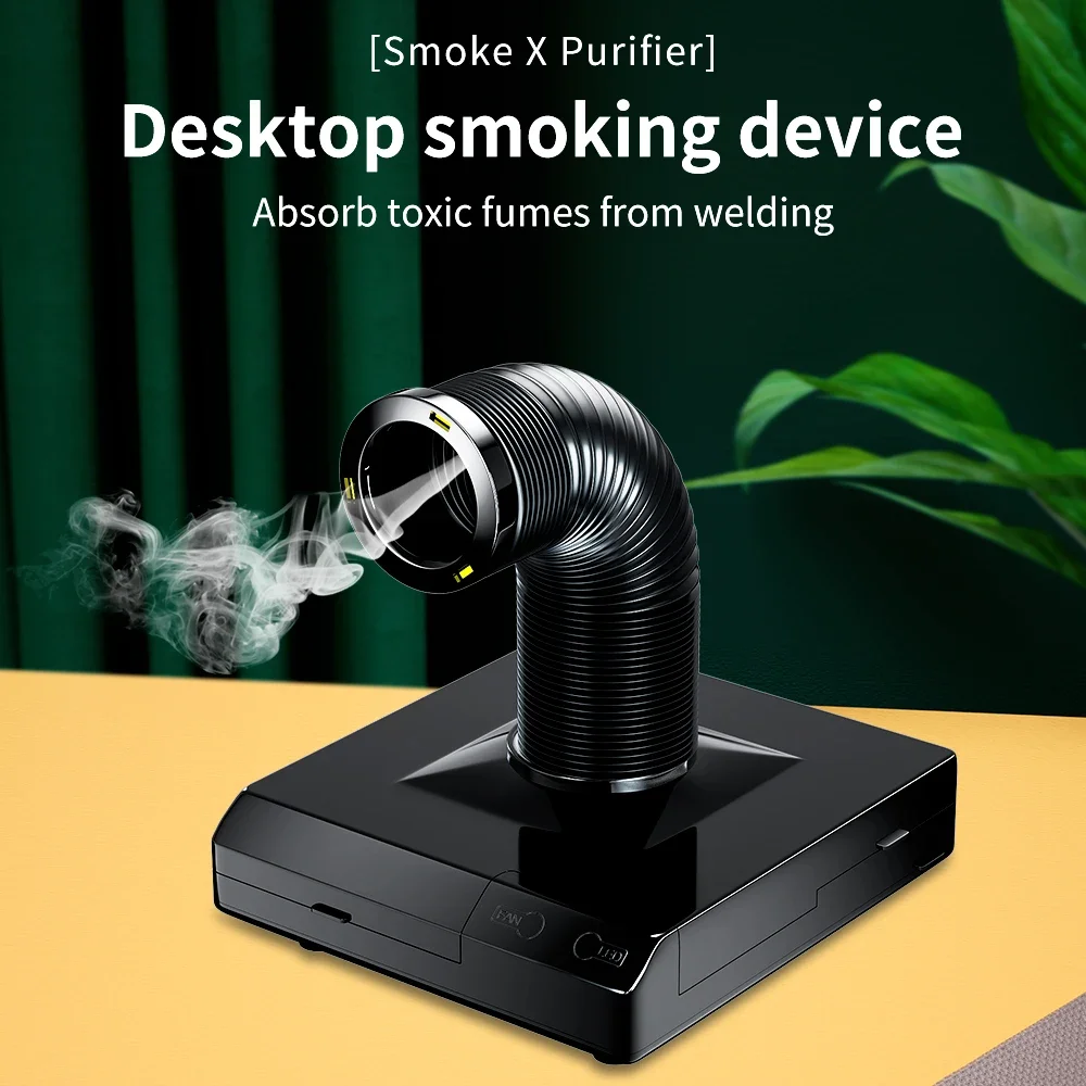 60W LED Light Activated Carbon Filter Sponge ESD Fume Extractor 220V ...