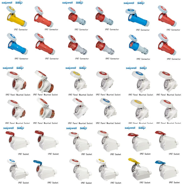 Saipwell Ip44 Ip67 International Standard Waterproof Industrial Socket ...