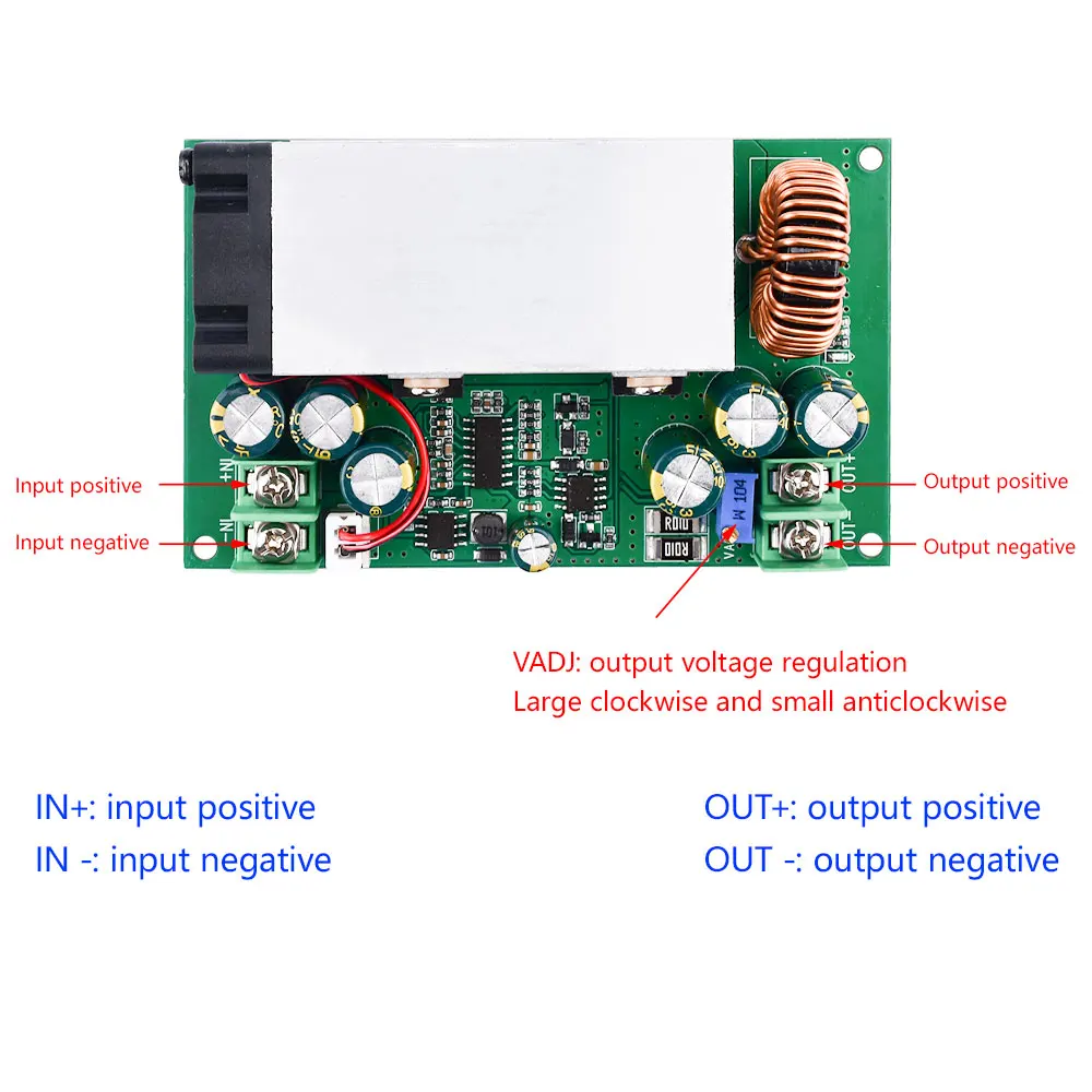 600W 25A DC-DC Adjustable Power Supply Module - 12-75V to 5V
