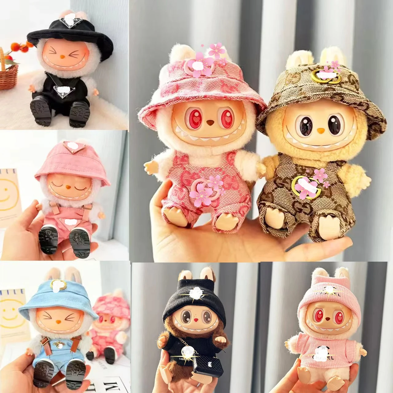 Labubu Clothes Universal Sitting Standing Plush Doll Accessories Labubu ...