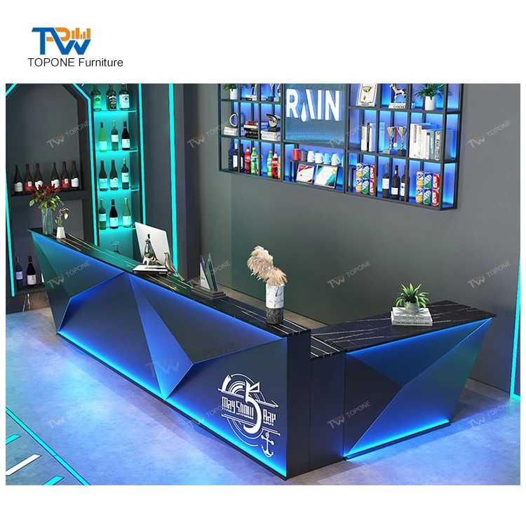 Customized Commercial Led bar Counter Manufacture Wine bar Counter ...
