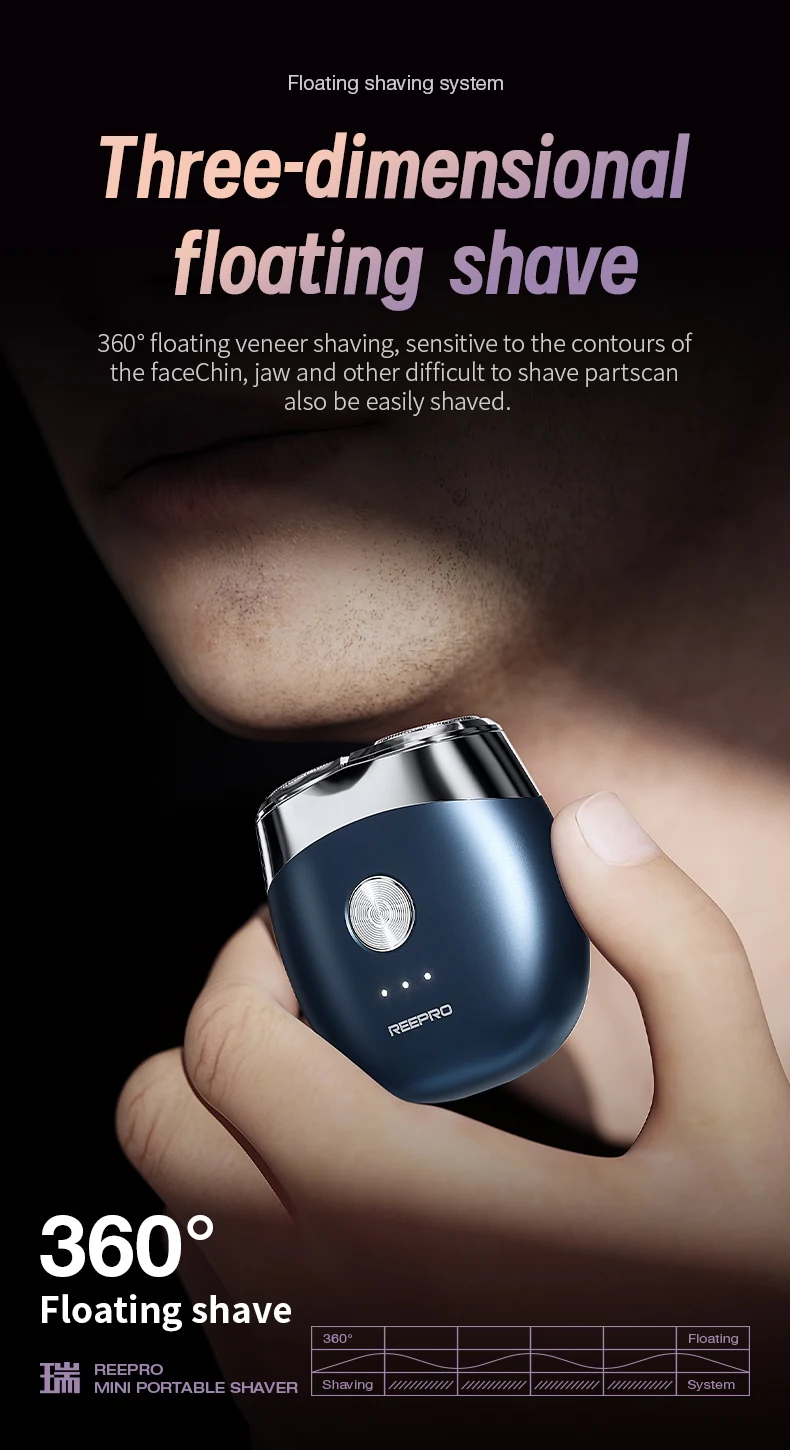 New Arrival Professional Dual Blade Electric Shaver Mini Rechargeable ...