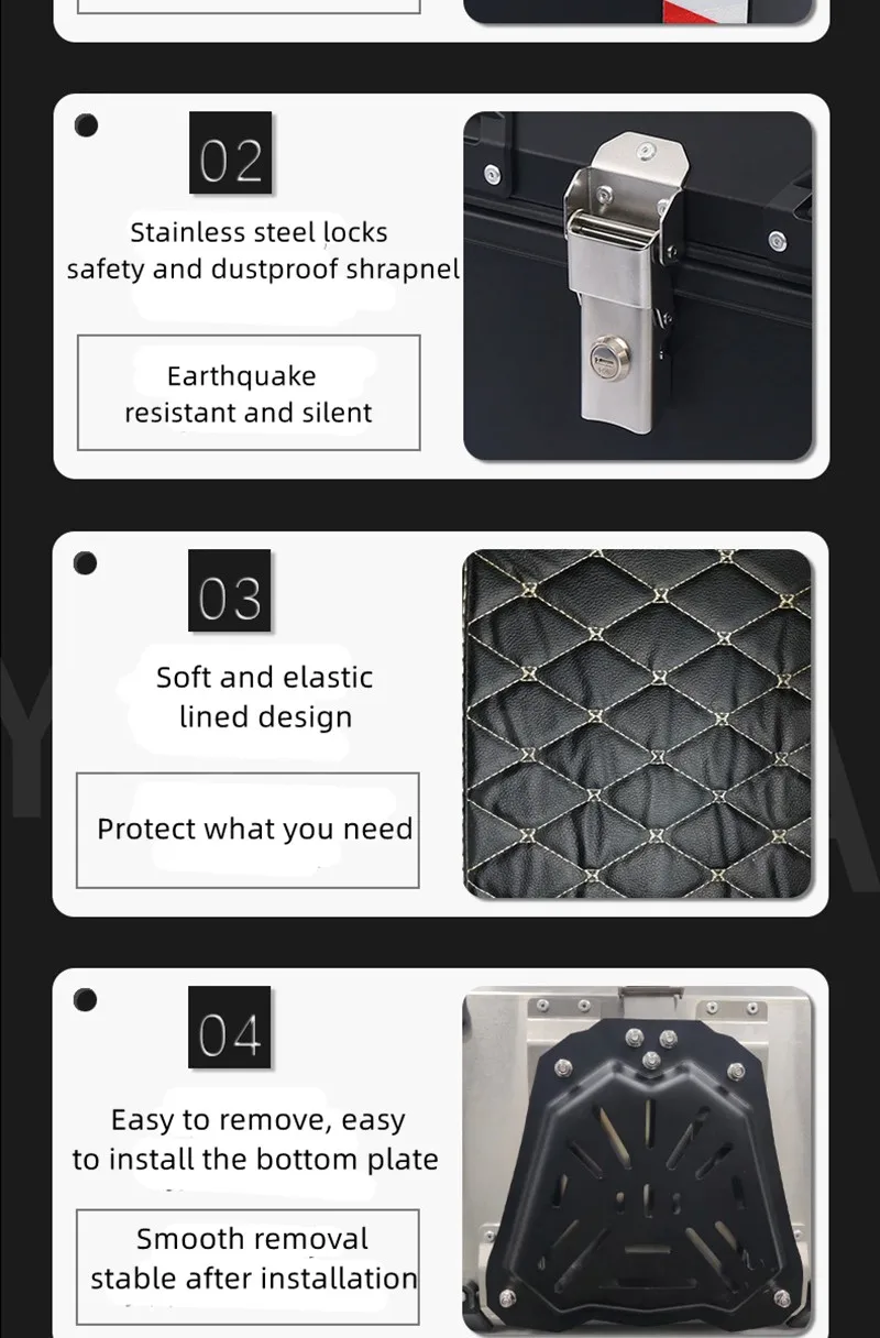 Direct Sale High-end Motorcycle Trunk X6 Trunk Aluminum-magnesium Alloy ...