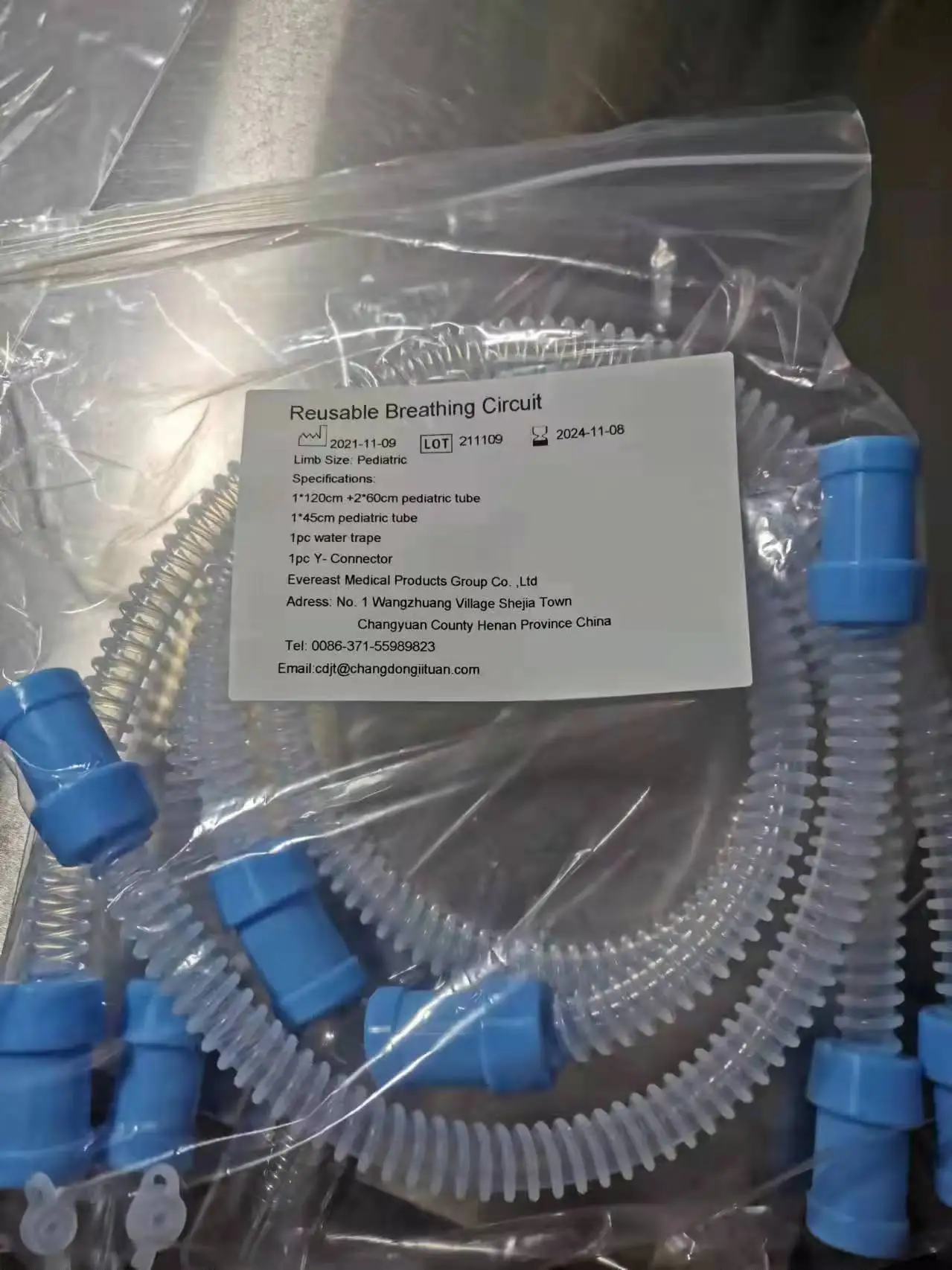 Anesthesia Corrugated Breathing Circuit Cpap with Two Water Trap 1.8m ...