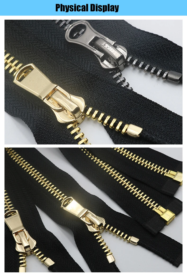 Custom Denim Zippers - Durable Brass Tape Zipper