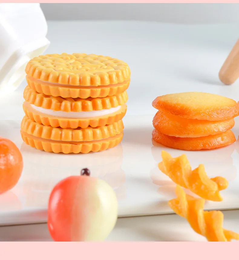 L06819 Artificial Biscuits Realistic Faux Dessert Crackers Food For ...