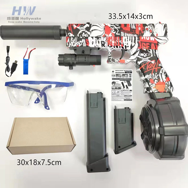 Glock M416 Ak47 Akm 47 Uzi M4 Sniper Gelblaster Jell Orbee Water Bullet ...