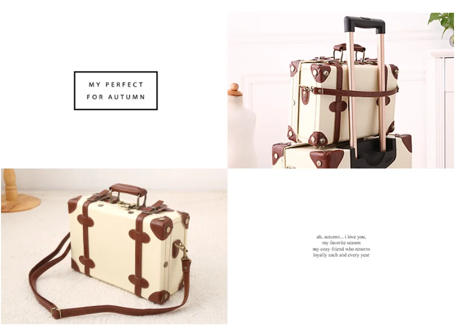 Hojax Newest Design Popular Fashion Pu Leather Vintage Travel Trolley ...